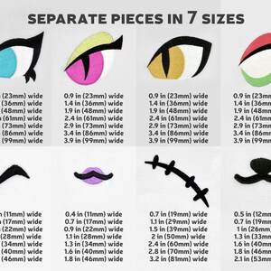Monster Eyes Machine Embroidery File Design for Plush 7 Sizes Vampire ...