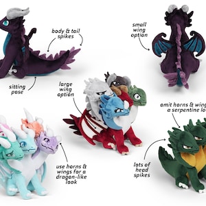 Hydra and Dragon Plush Sewing Pattern .pdf Tutorial Monster Creature ...