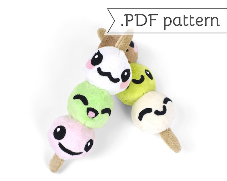 Dango (skewered Dumplings) Plush .pdf Sewing Pattern - Etsy