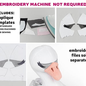 Swan Plush Animal Sewing Pattern .pdf Tutorial - Etsy