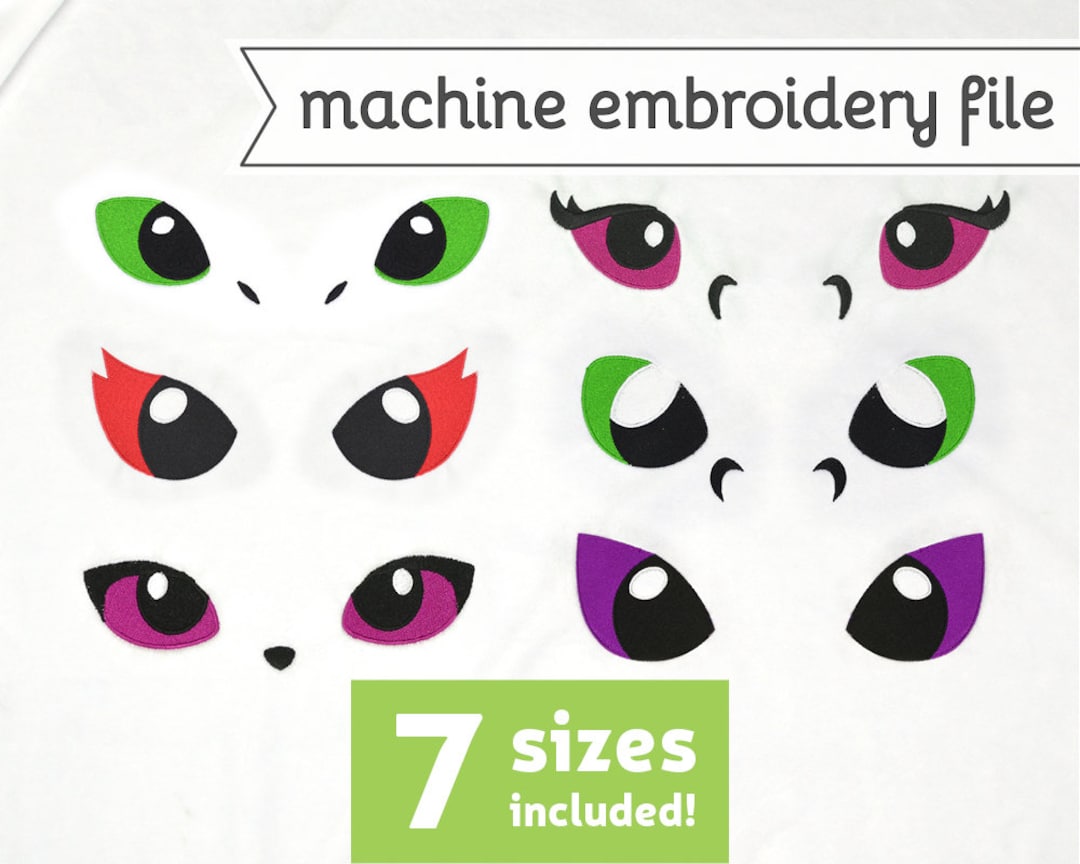 Fairy Tale Plush Eyes Machine Embroidery File Design Bundle for Phoenix ...