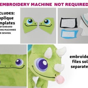 Chameleon Plush Animal Sewing Pattern .pdf Tutorial Lizard - Etsy