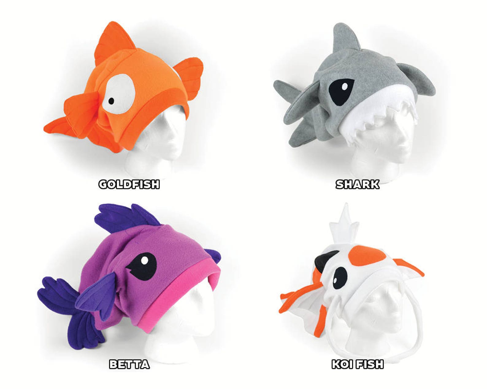 Slouchy Fleece Fish Hat Sewing Pattern .pdf Goldfish Shark | Etsy