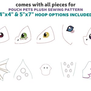 Sweet Animal Eyes #3 Machine Embroidery File Design for Plush 7 Sizes ...
