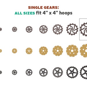 Steampunk Gear Skull Machine Embroidery File Design 7 Sizes - Etsy