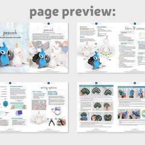 Peacock Plush Animal Sewing Pattern .pdf Tutorial Peahen - Etsy
