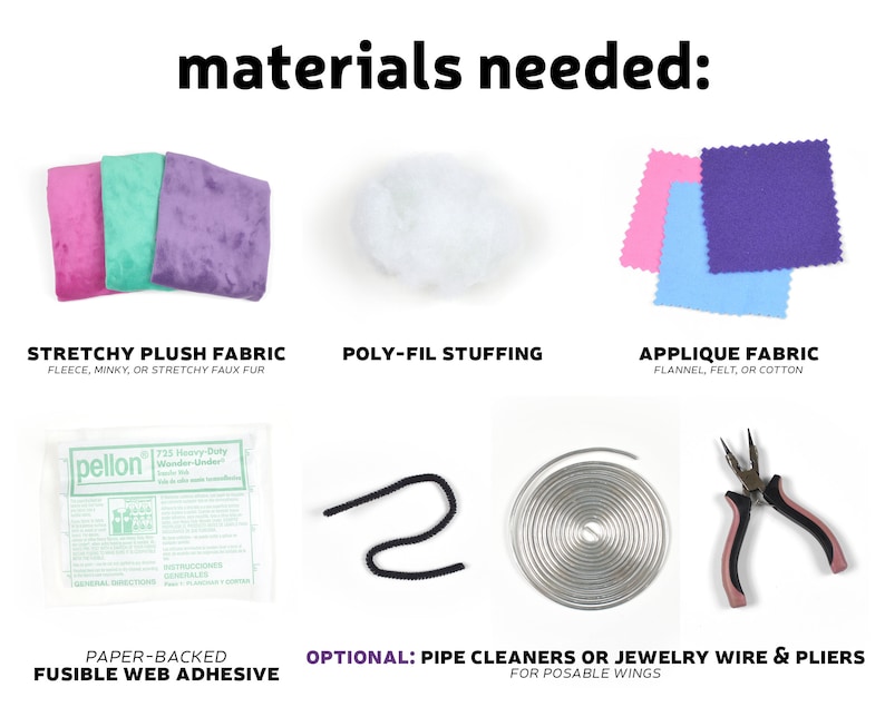 Moth & Butterfly Plush Sewing Pattern .pdf Tutorial Luna - Etsy