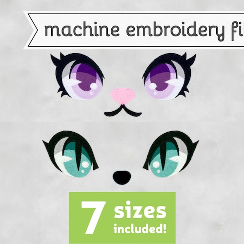 Woodland Animal Eyes 2 Machine Embroidery File Design for - Etsy