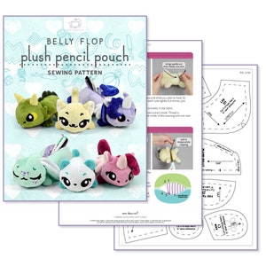 Pencil Plush Pouch Belly Flop Style Sewing Pattern .pdf Tutorial ...