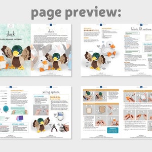 Duck Plush Animal Sewing Pattern .pdf Tutorial Mallard Duckling - Etsy