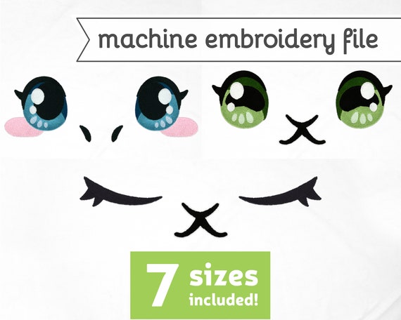 Farm Animal Eyes Machine Embroidery File Design for Plush 7 - Etsy