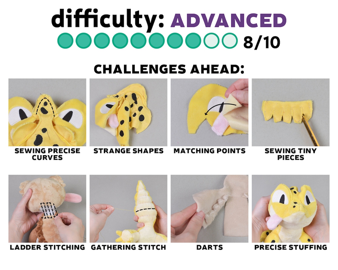 Pet Lizard Plush Sewing Pattern .pdf Tutorial Leopard Gecko - Etsy ...