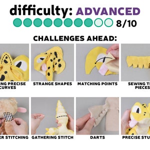 Pet Lizard Plush Sewing Pattern .pdf Tutorial Leopard Gecko Crested ...