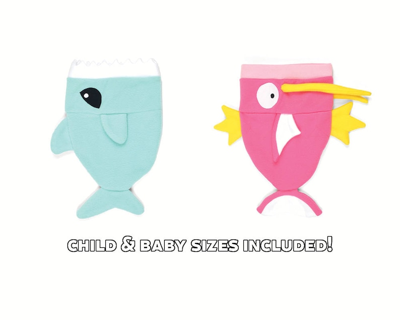 Slouchy Fleece Fish Hat Sewing Pattern .pdf Goldfish Shark - Etsy Canada