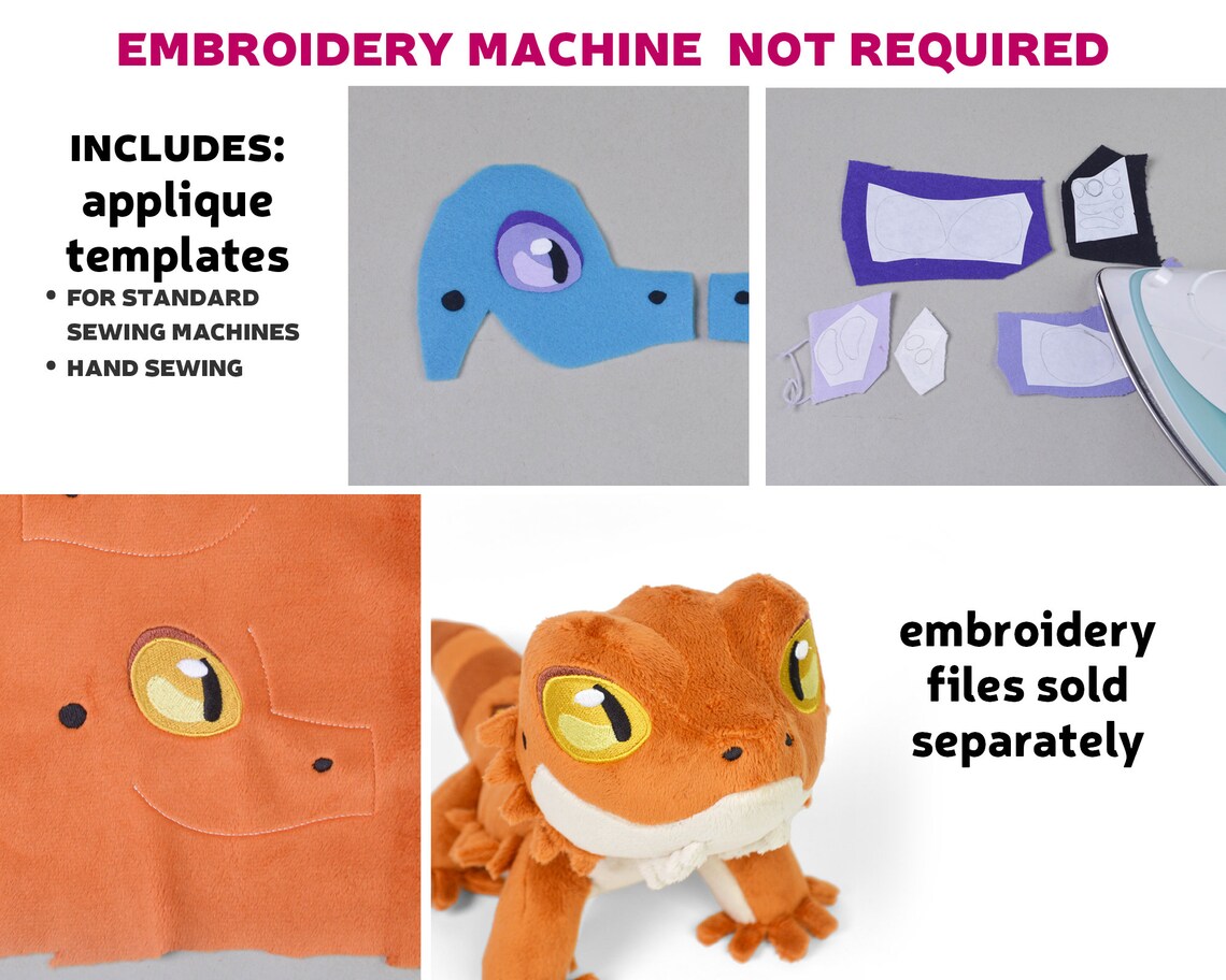 Pet Lizard Plush Sewing Pattern .pdf Tutorial Leopard Gecko - Etsy