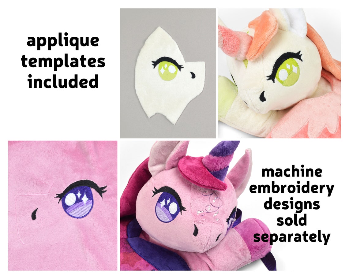 Unicorn Plush Backpack Sewing Pattern .pdf Tutorial Stuffed - Etsy