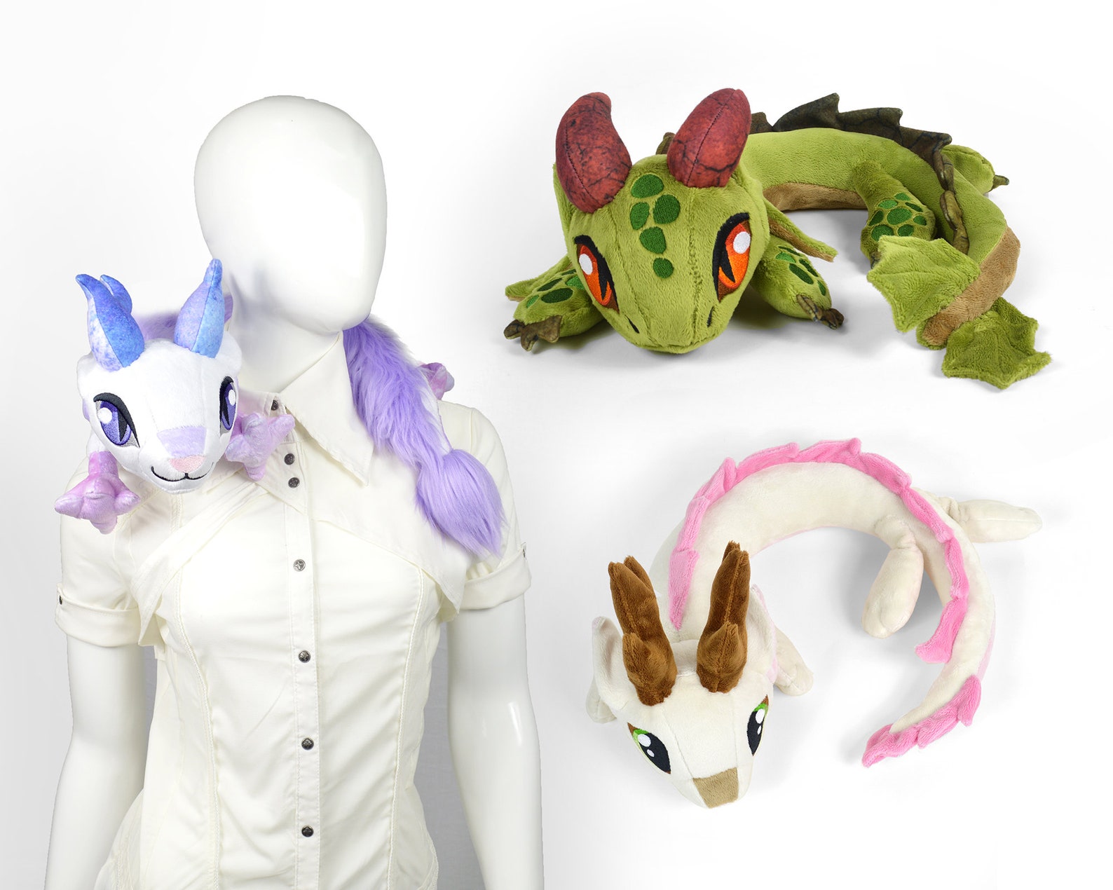 Neck Dragon Plush Sewing Pattern .pdf Tutorial Posable Wearable ...