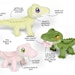 Alligator Plush Sewing Pattern .pdf Tutorial Gator Lizard - Etsy