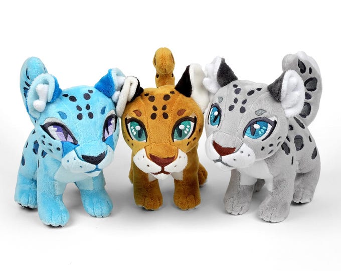 Leopard and Jaguar Plush Stuffed Animal in Minky Faux Fur - Etsy