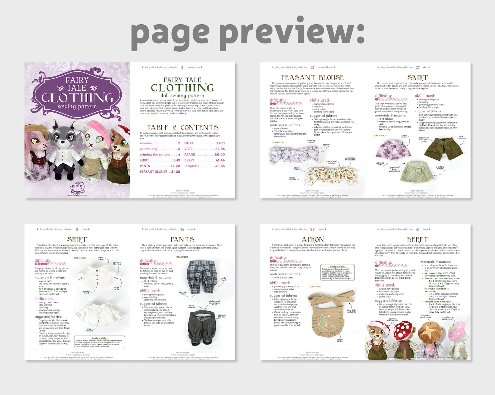 Forest Anthro Animal Plush Sewing Pattern .pdf Tutorial Rabbit Bunny ...