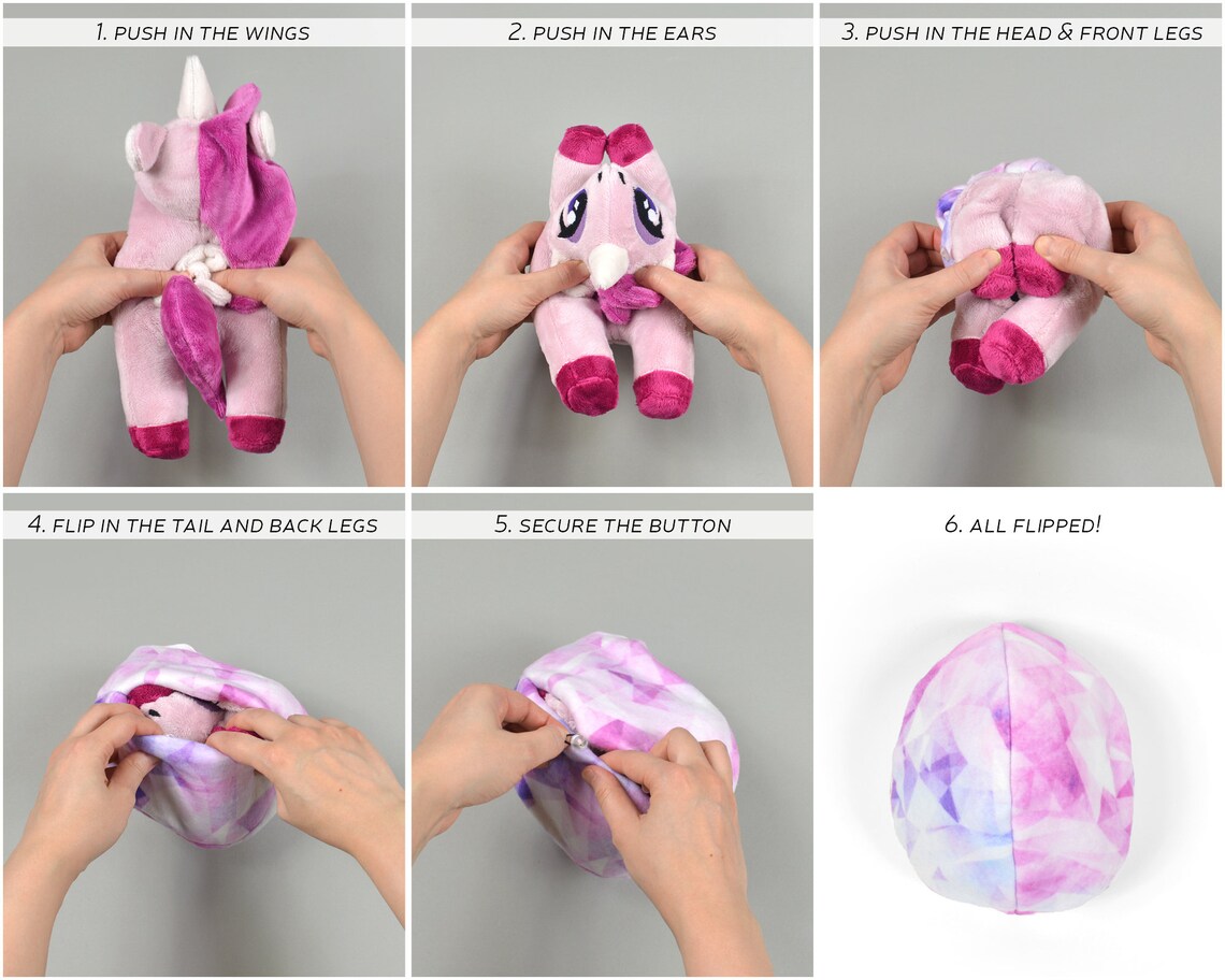 Reversible Unicorn Plush Sewing Pattern .pdf Tutorial Chibi | Etsy