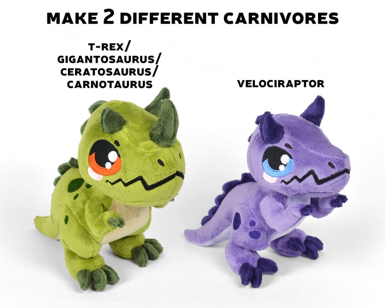Carnivore Dinosaurs Plush Sewing Pattern .pdf Tutorial T-rex | Etsy