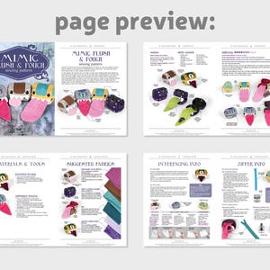 Mimic Plush and Pouch Sewing Pattern .pdf Tutorial Monster Chest ...