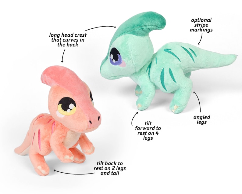Parasaurolophus Dinosaur Plush Sewing Pattern .pdf Tutorial Parasaur - Etsy