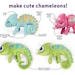 Chameleon Plush Animal Sewing Pattern .pdf Tutorial Lizard - Etsy