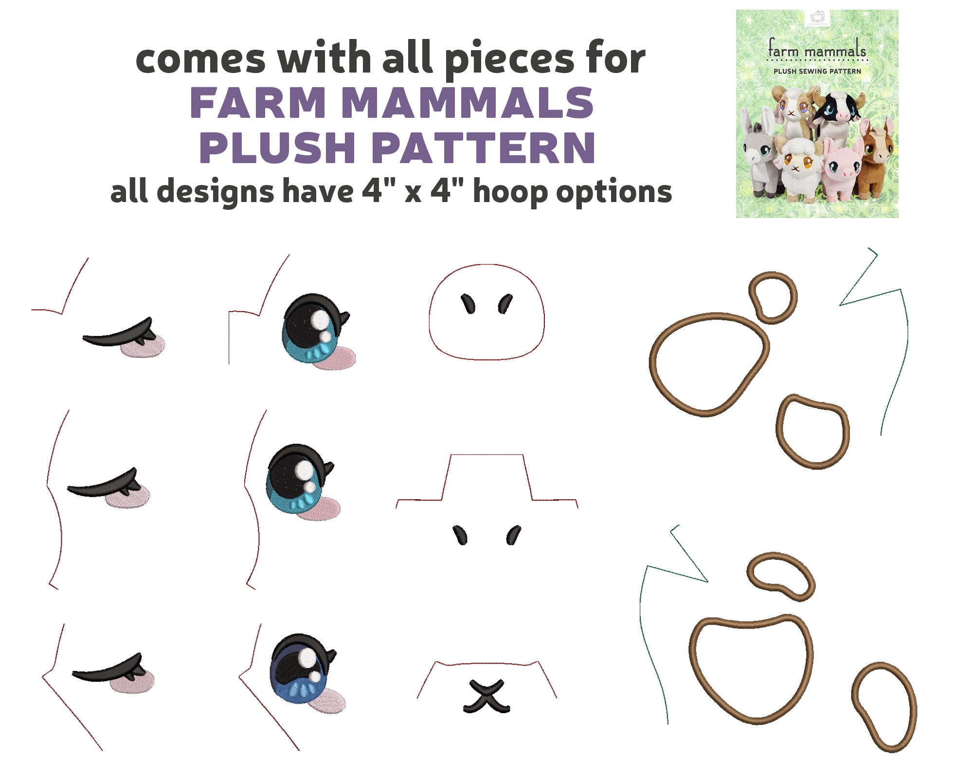 Animal Eyes Embroidery Designs at Andre Crozier blog