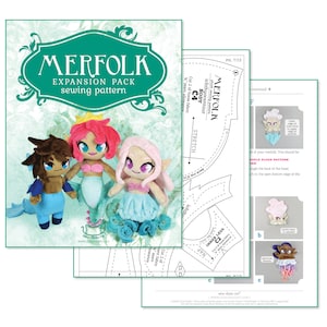 Merfolk Expansion Pack Sewing Pattern .pdf Tutorial Seahorse Jellyfish ...