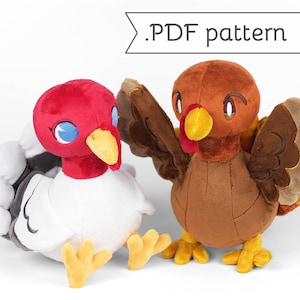 Turkey Plush Animal Sewing Pattern .pdf Tutorial - Etsy