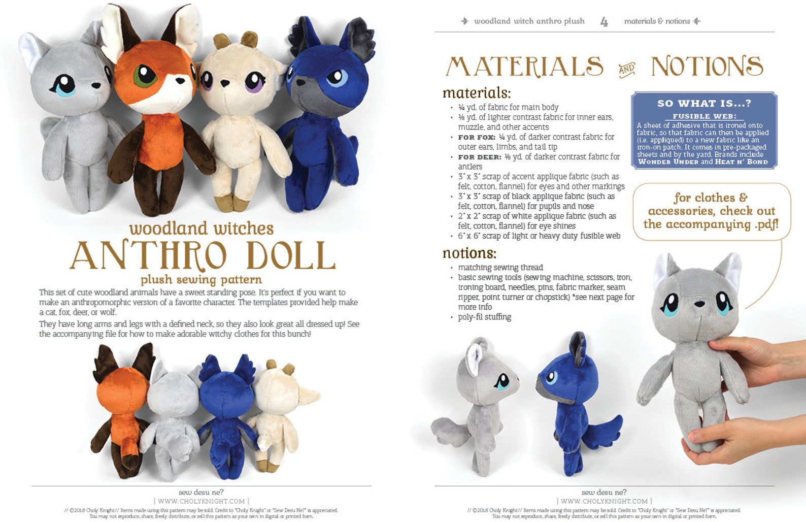 Woodland Witches Anthro Doll Plush Sewing Pattern .pdf - Etsy