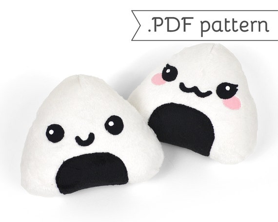 Onigiri (rice Ball) Food Plush .pdf Sewing Pattern - Etsy Onigiri (rice Ball) Food Plush .pdf Sewing Pattern - Etsy