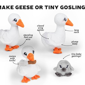 Goose Plush Animal Sewing Pattern .pdf Tutorial Canada - Etsy