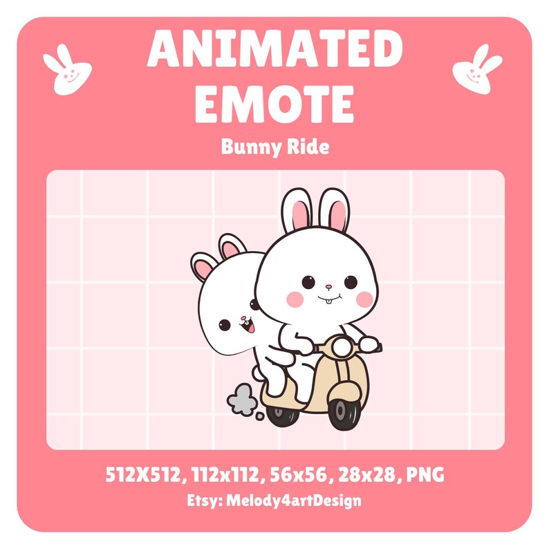 Buy Bunny Ride Animated Emote – Cute Rabbit Couple GIF for Twitch ...