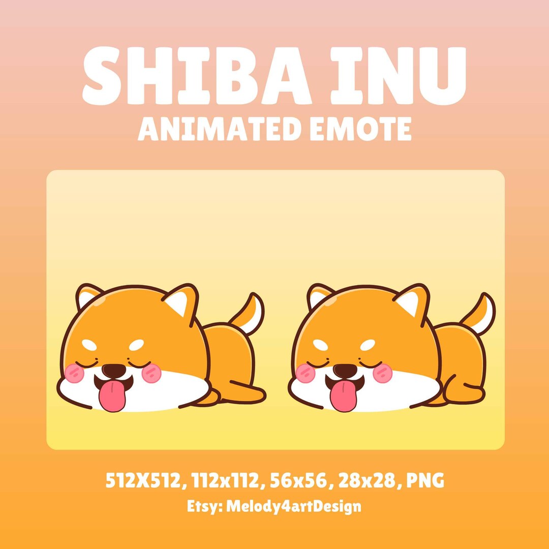 Lazy Shiba Inu Walk Emote – Animated Dog GIF for Twitch & Discord - Etsy
