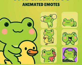 Frog Emote Bundle - 6 Animated Emotes for Twitch and Discord - GIF and ...