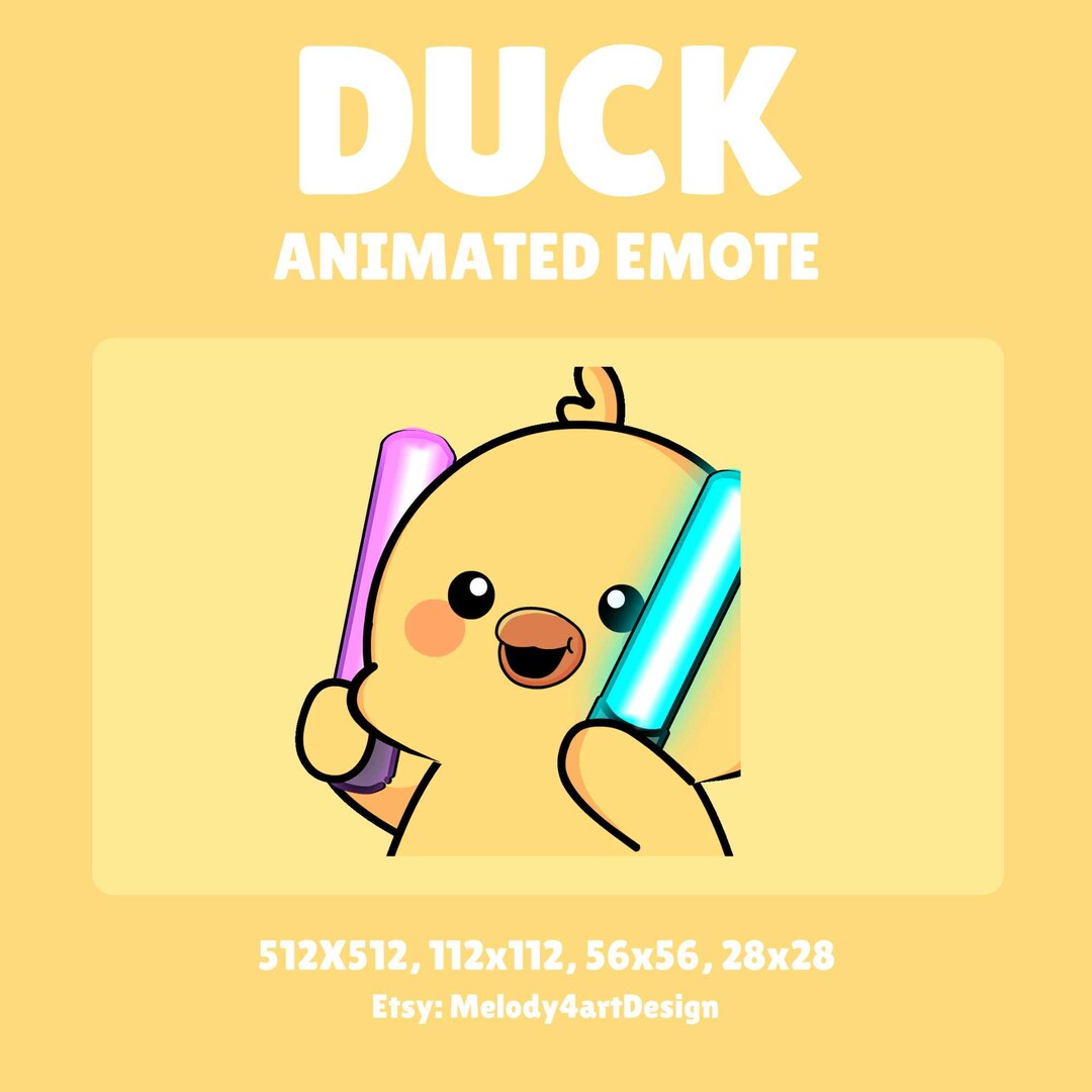 Duck Lightstick Emote – Animated Twitch & Discord GIF, Instant Download ...