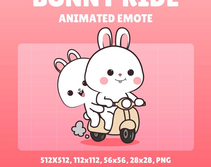Kawaii Bunny Ride Animated Emote – Twitch & Discord GIF (digital ...