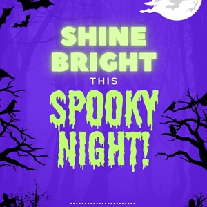 Halloween Glow in the Dark Template PNG Digital Download - Etsy