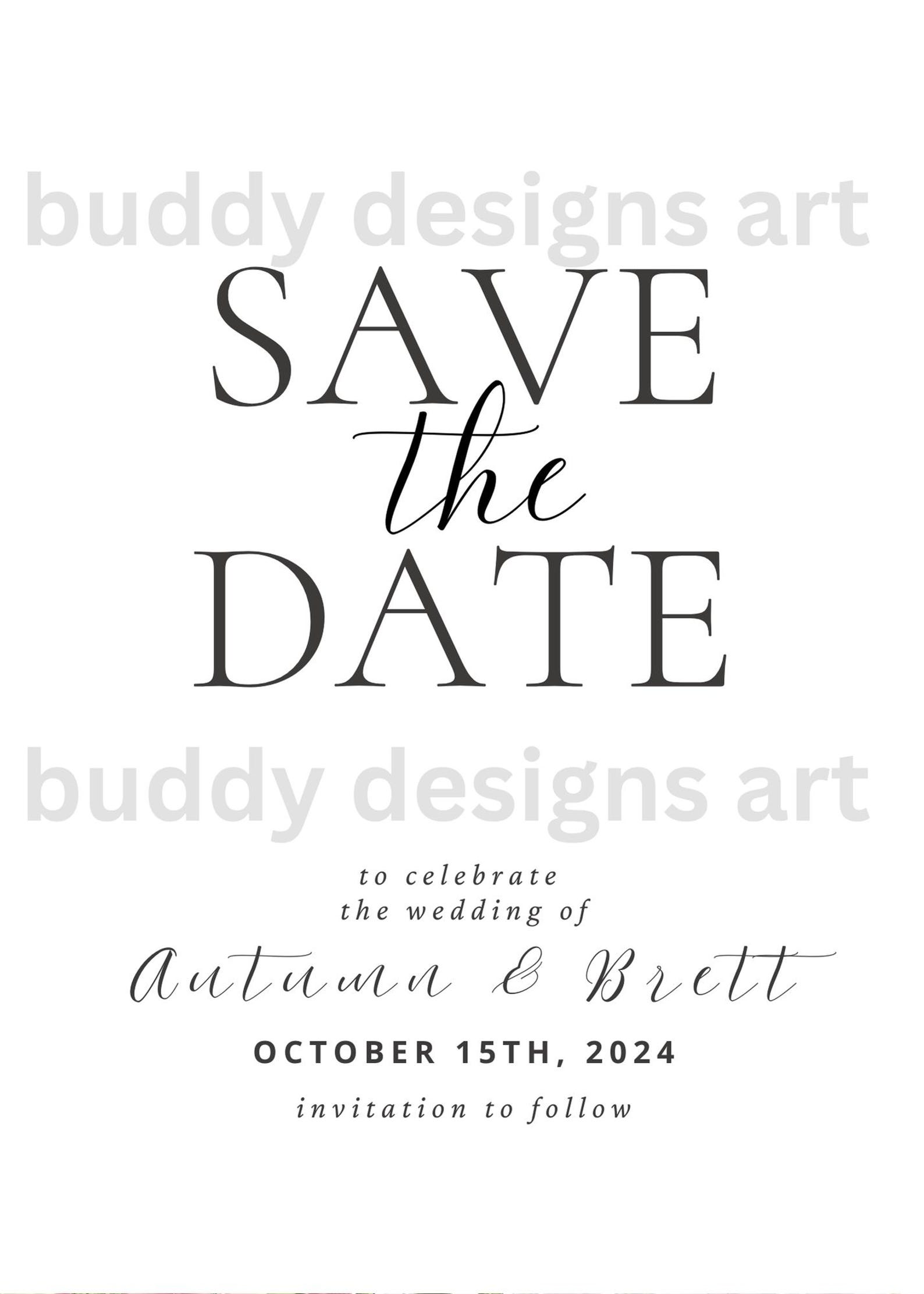 Save the Date Template PNG Digital Download - Etsy