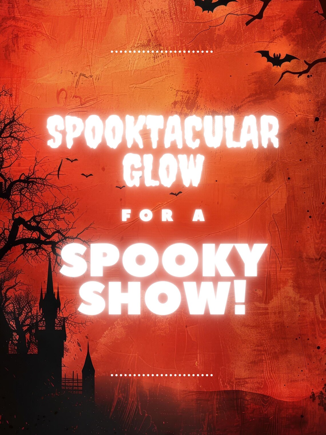 Halloween Glow in the Dark Template PNG Digital Download - Etsy