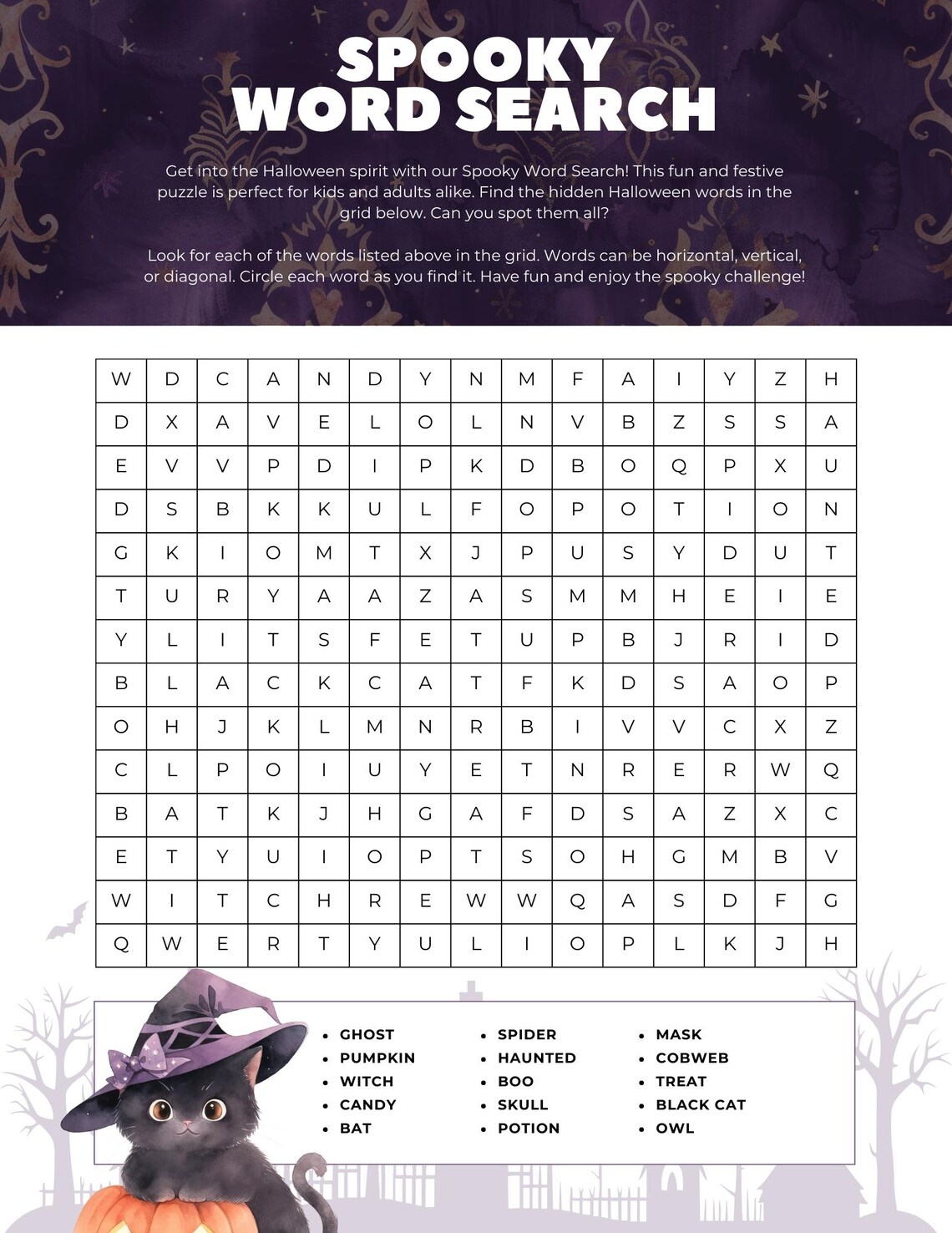 Spooky Game Pack Printable 11 Sheets PNG Digital Download - Etsy