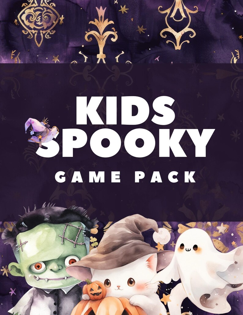 Spooky Game Pack Printable 11 Sheets PNG Digital Download - Etsy