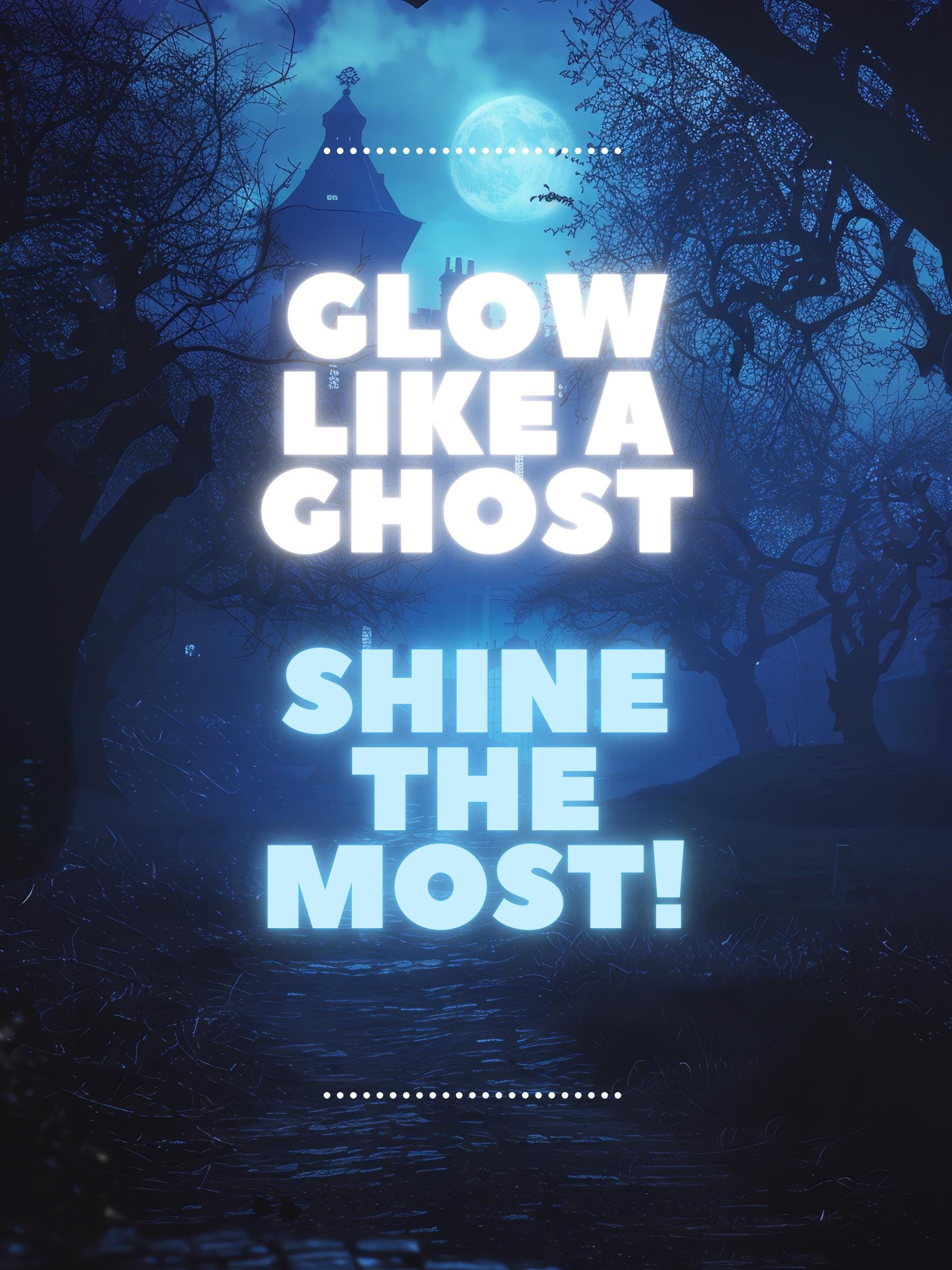 Halloween Glow in the Dark Template PNG Digital Download - Etsy