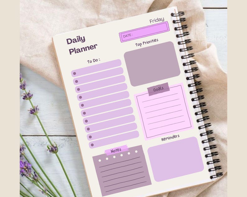 Editable and Printable Daily and Weekly Planner Template, Daily ...