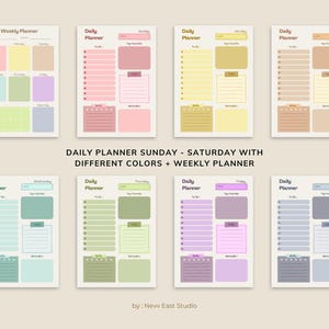 Editable and Printable Daily and Weekly Planner Template, Daily ...