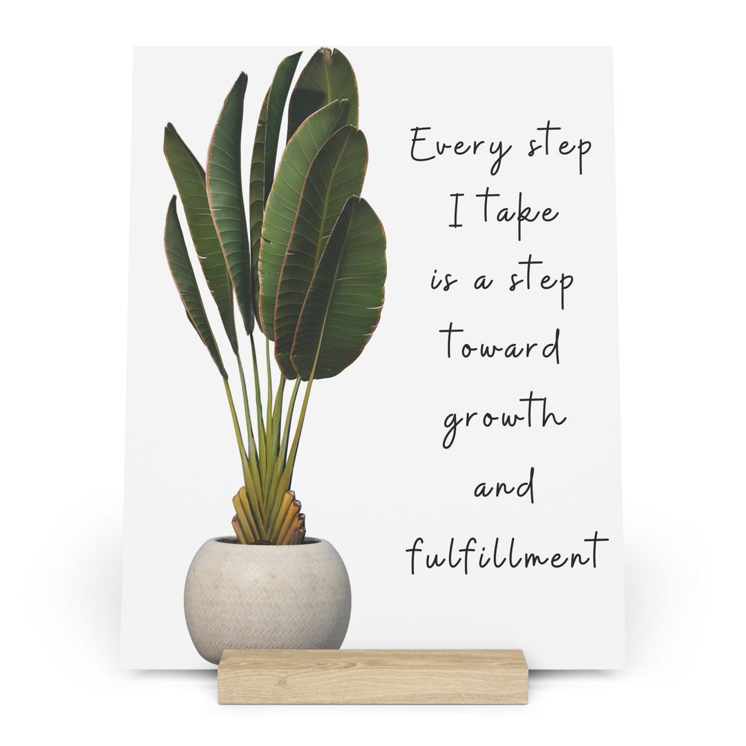 Affirmation Board With Solid Oak Stand, Inspiring Affirmations for ...