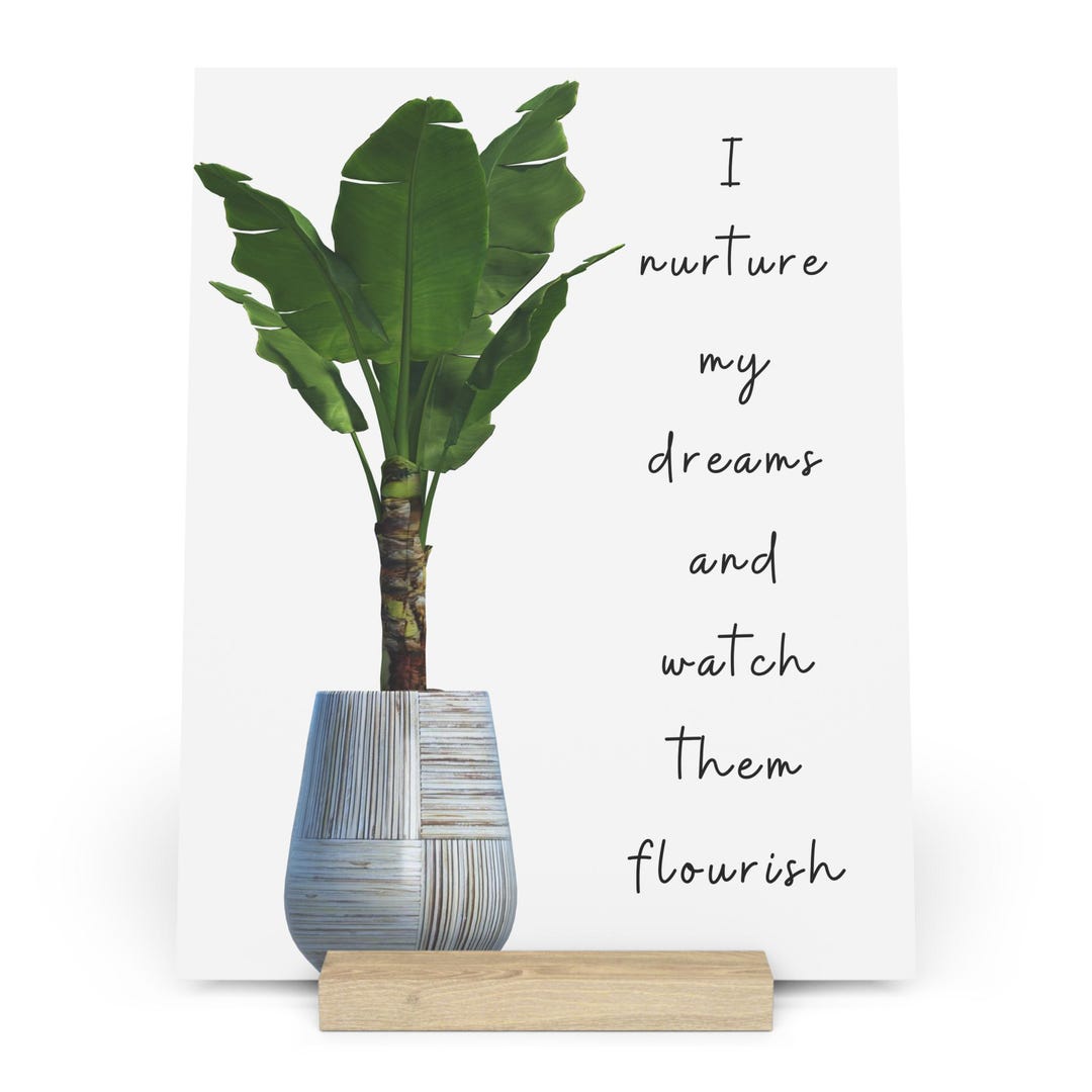 Affirmation Board With Solid Oak Stand, Inspiring Affirmations for ...